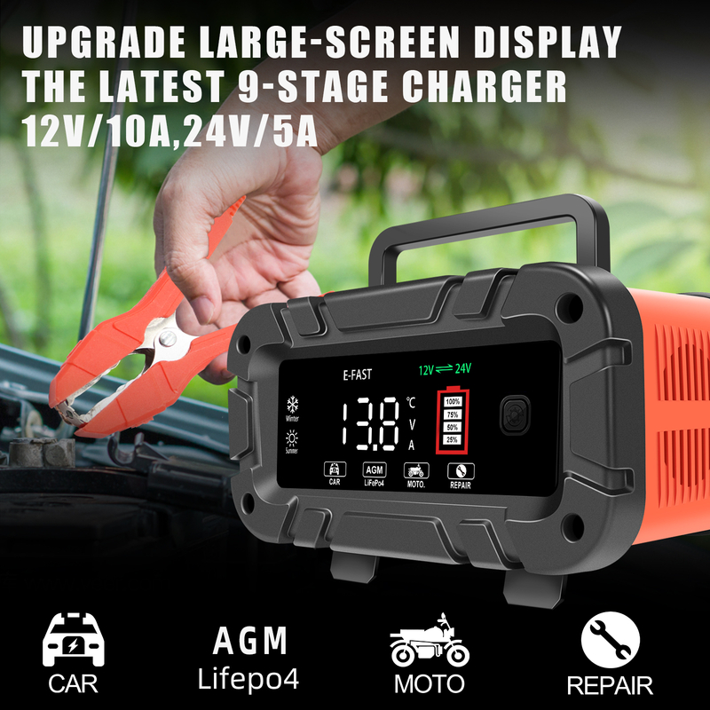TK-700 Portable Pulse Repair 12V10A 24V5A Lead Acid LiFePO4 Battery ...