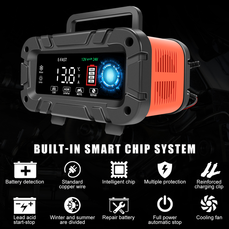 TK-700 Portable Pulse Repair 12V10A 24V5A Lead Acid LiFePO4 Battery ...